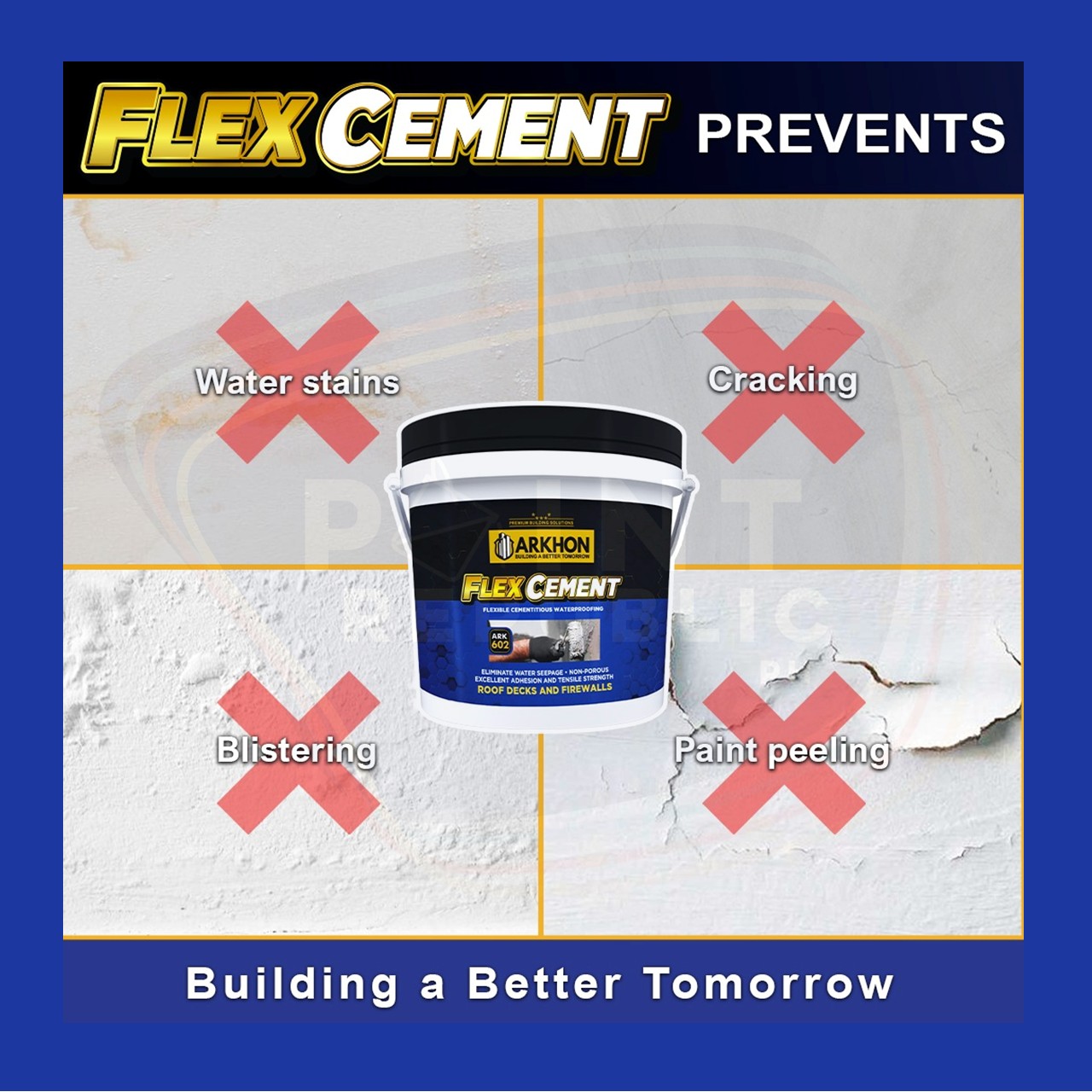 ARKHON FLEX CEMENT Flexible Cementitious Waterproofing (4L-GALLON / 1L ...