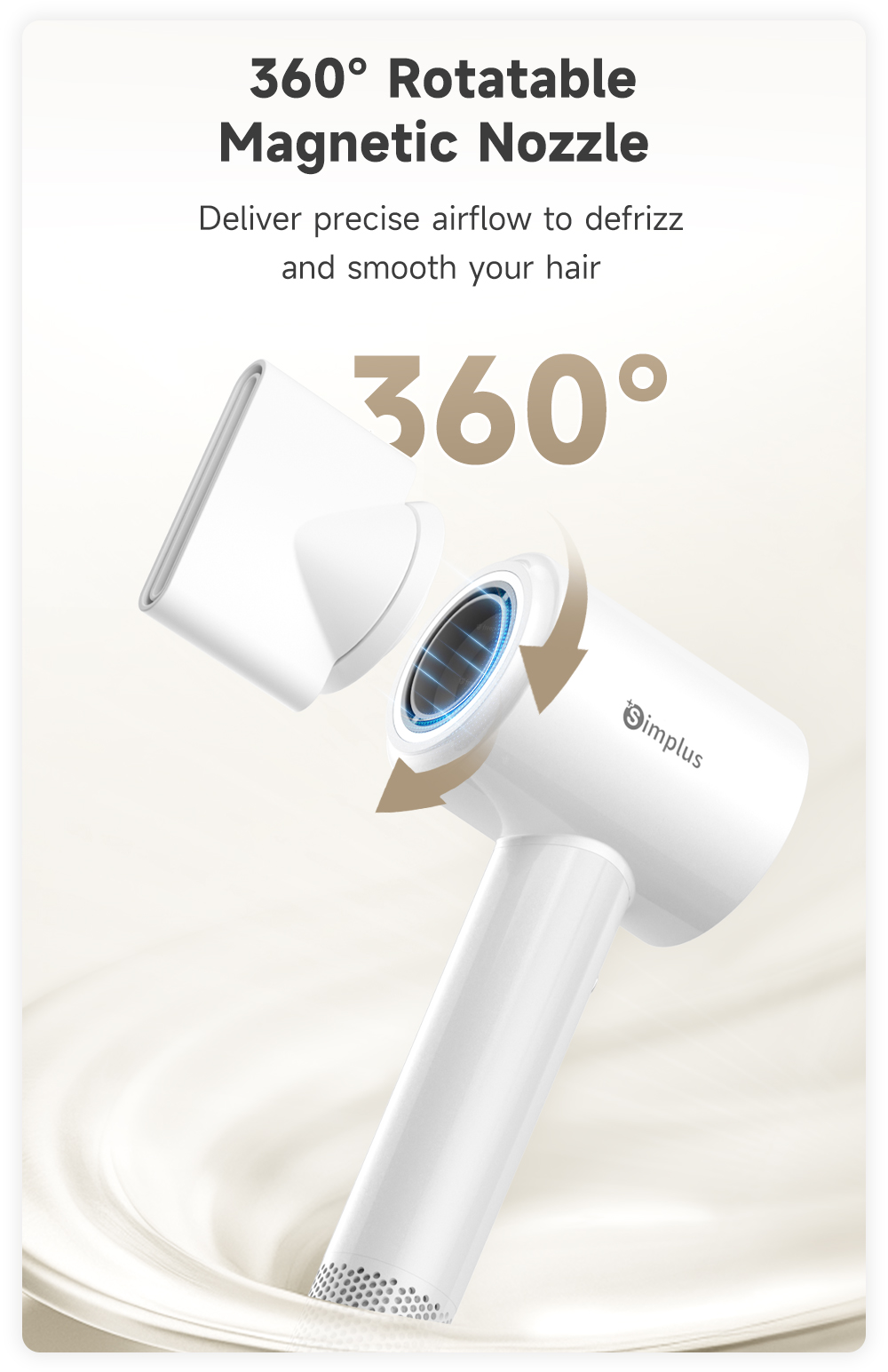 Simplus High Speed Hair Blower Dryer With 200 Million Negative Ions ...