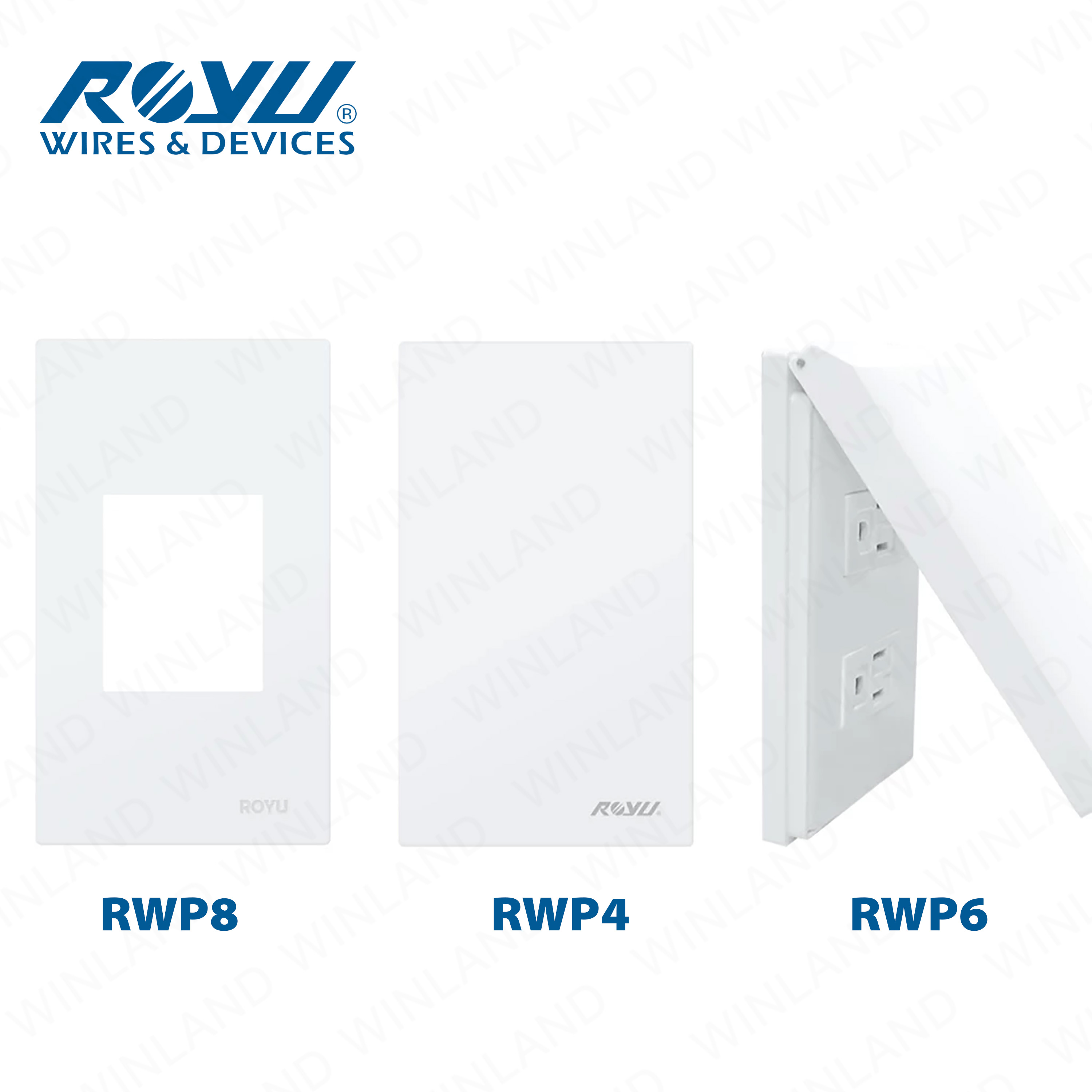 Royu by Winland Wide Series Blank Plate, Plate Cover Slim Type 1-Gang ...