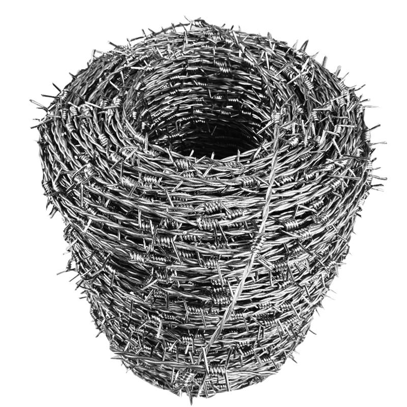 50M/100M/200M Iron Barbed Wire Roll Fence Barbed Wire Anti-climb ...