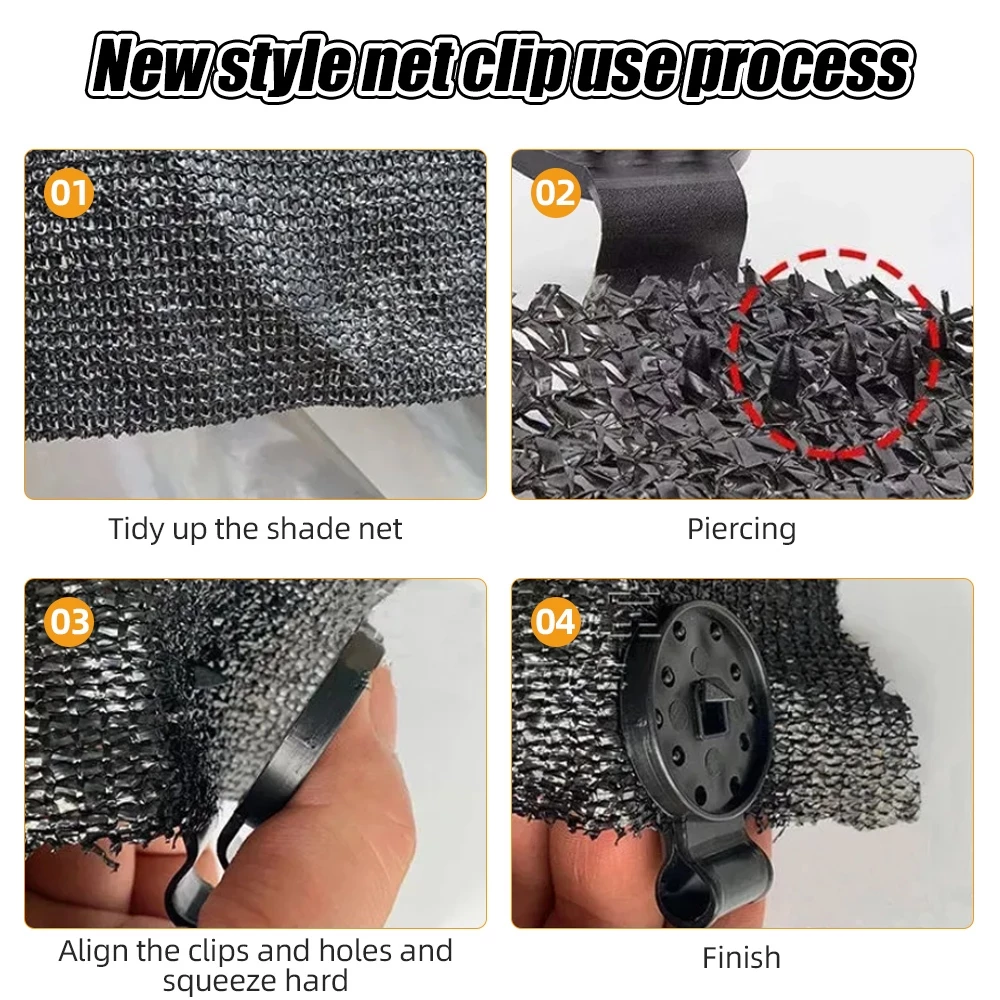 100Pcs Sun Shade Net Clip Sunshade Net Fixing Clips Greenhouse Shade ...