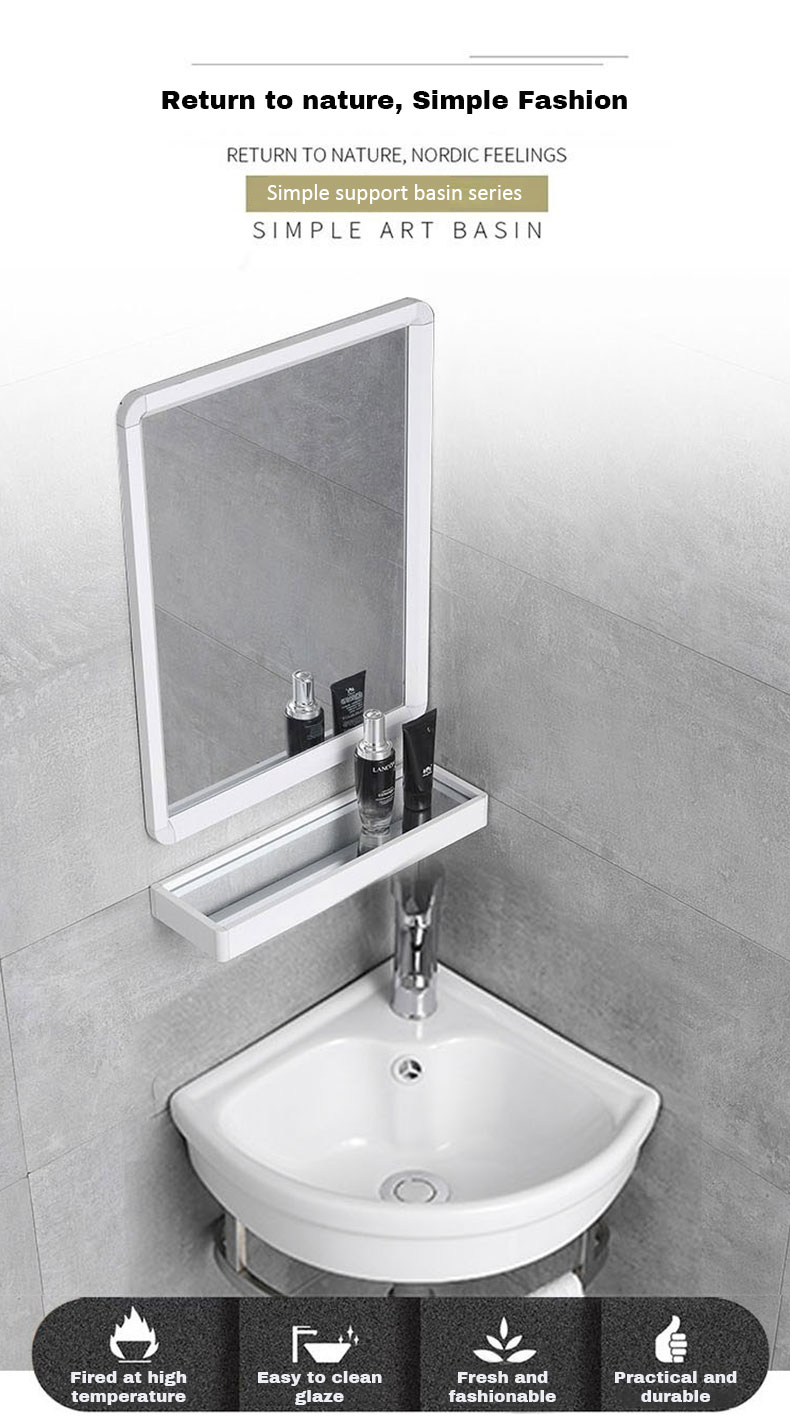 Triangle Wash Basin Corner Wall-Mounted Wash Basin Simple Wash Table ...