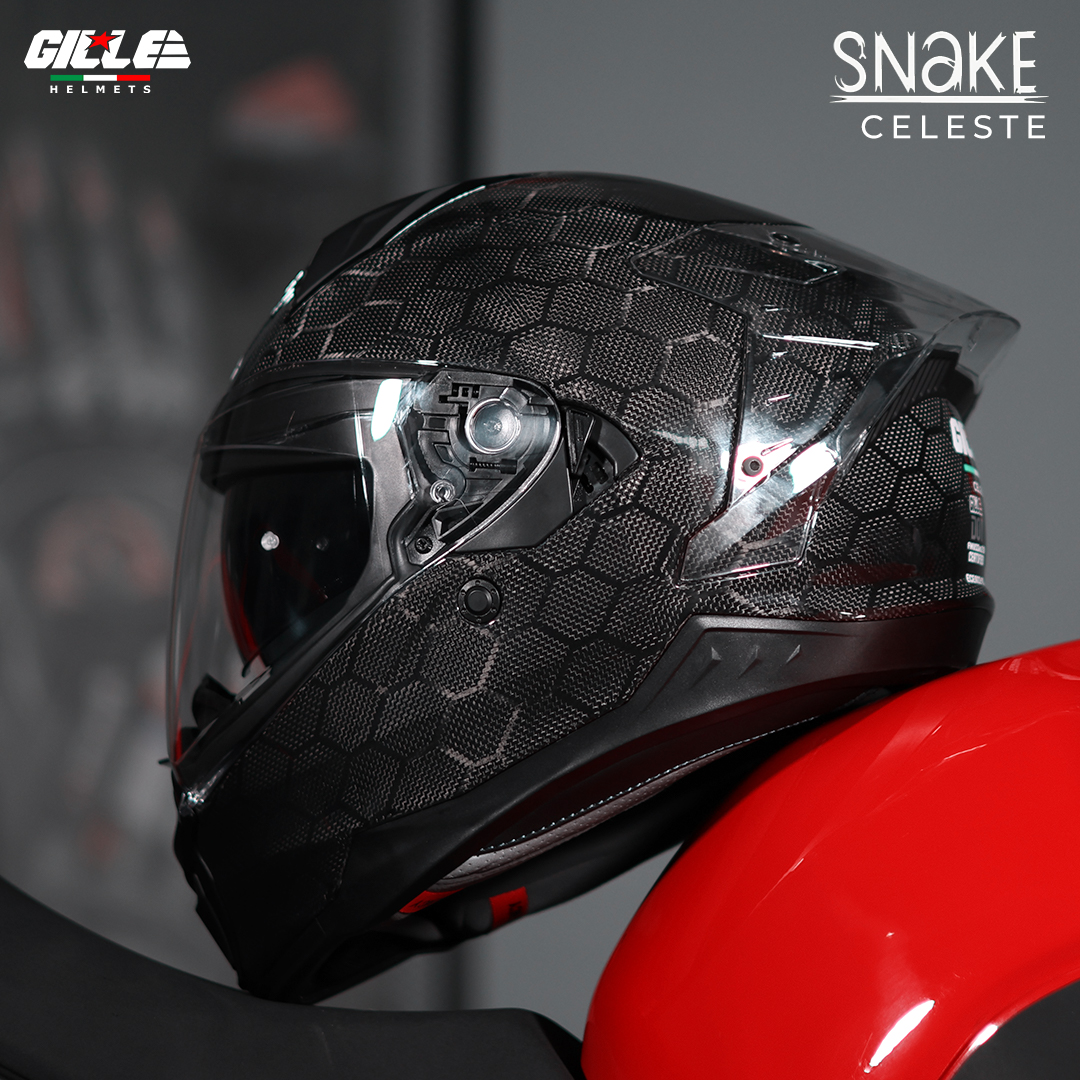 GILLE CELESTE Carbon Helmet For Motorcycle Snake Forged 3K Full Face ...