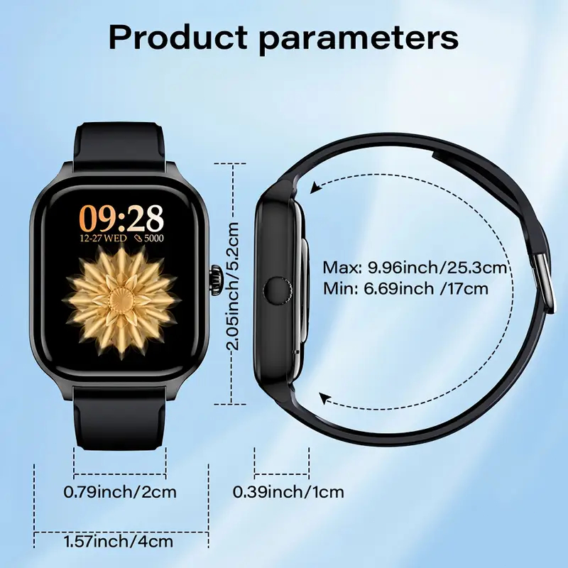 JMT H9 PRO Smart watch for Men Women Sports Watch 2.01 inch /Dial Calls ...