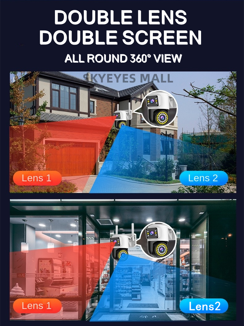 V360 Pro Dual Lens CCTV 1080P HD Wireless Outdoor Waterproof Security ...