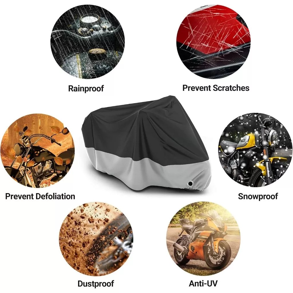 Thickened Motorcycle Cover Waterproof Motor Cover All Season Universal ...