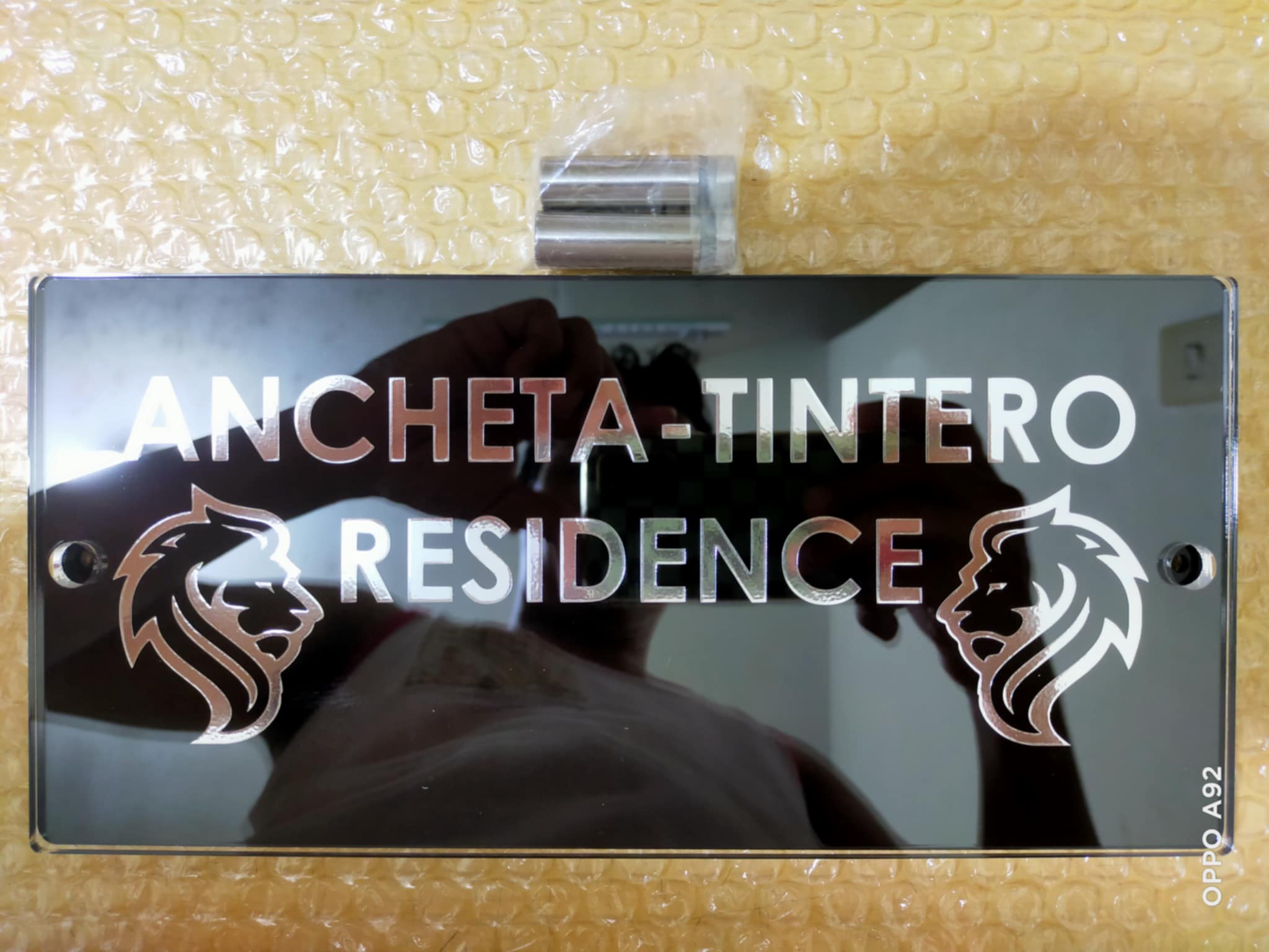 Double Plate Modern House Address Plate Home Door Number Street Address ...