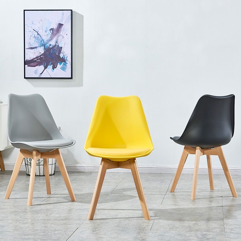 grey/Nordic Study Chair with Cushion Modern Simple Dining Chair ...