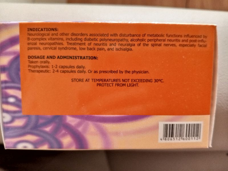 VITAGEN Vitamin B1 + B6 + B12 100capsules | Shopee Philippines