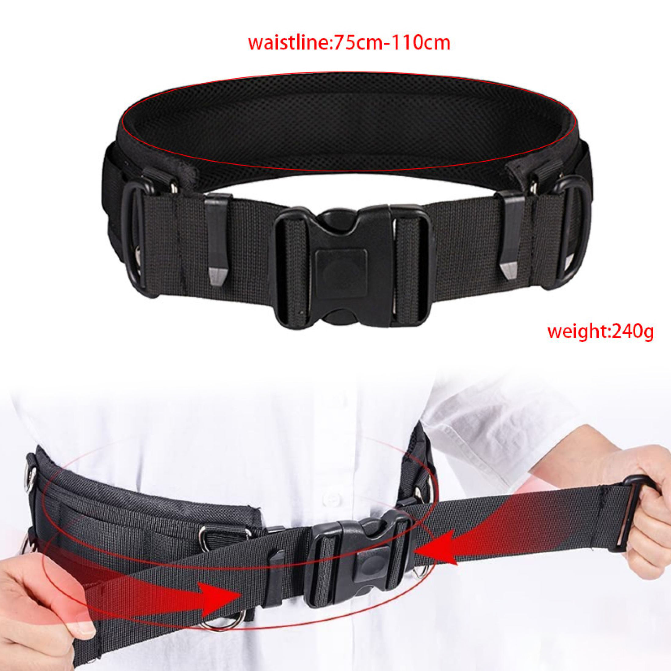 Camera Waist Belt for SLR DSLR Cameras Waist Strap Buckle Adjustable ...