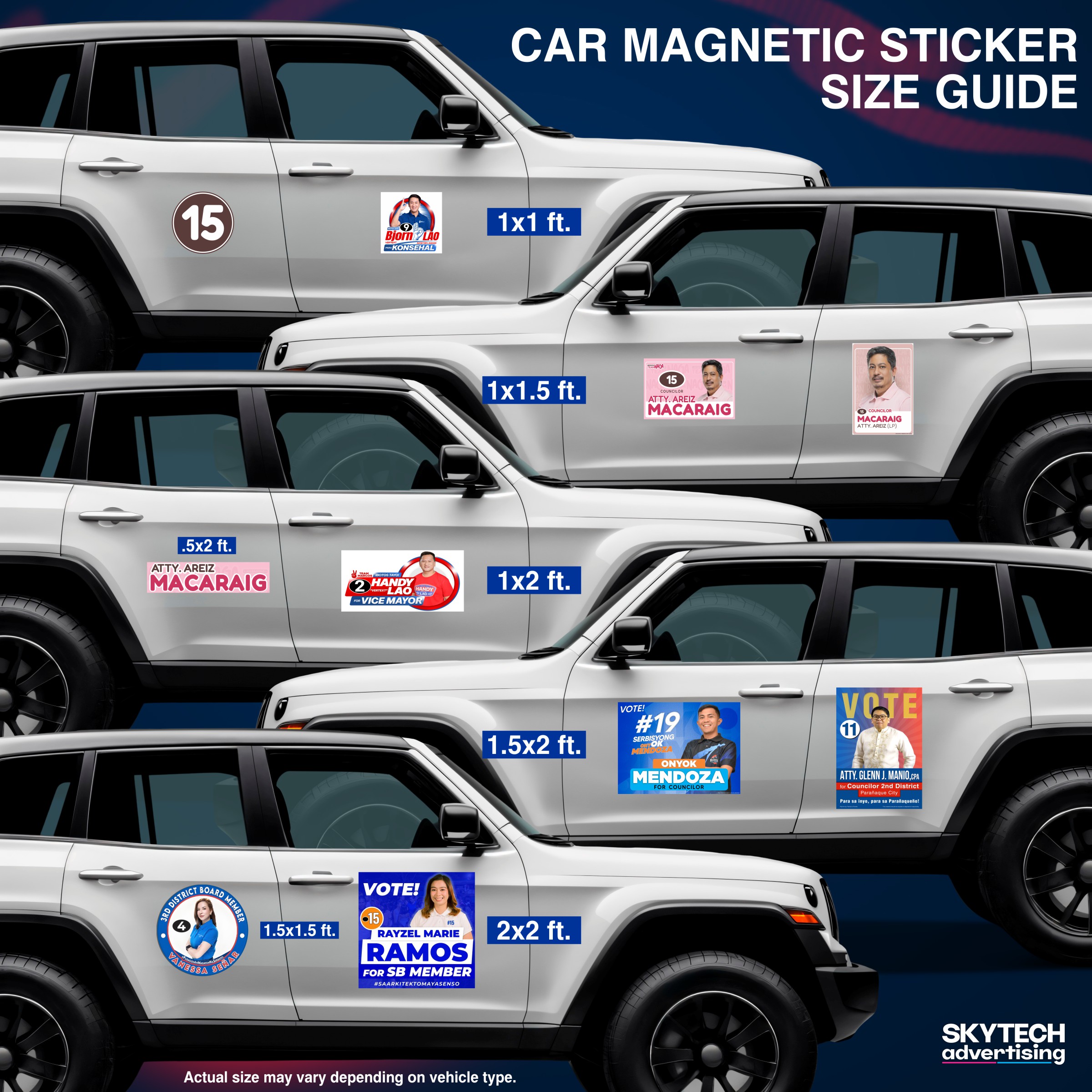 Customized Car Magnetic Sticker - Laminated, waterproof, non fading ...