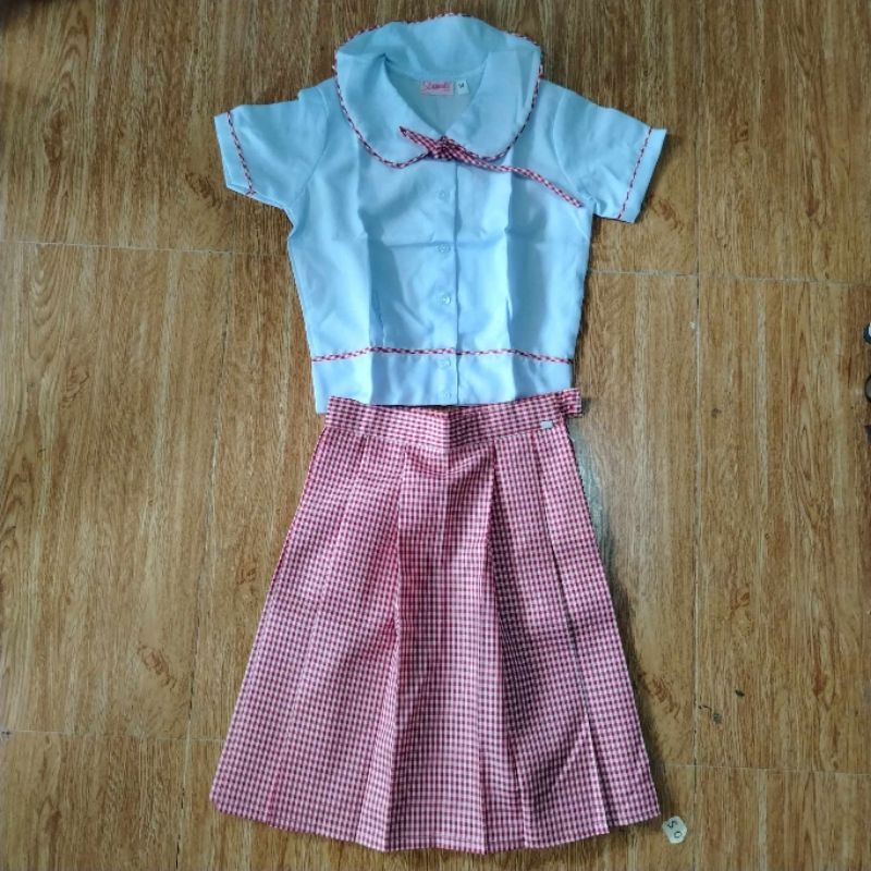 CHECKERED UNIFORM SET/TWO COLORS CHECKERED/KIDS GIRL SCHOOL UNIFORM ...