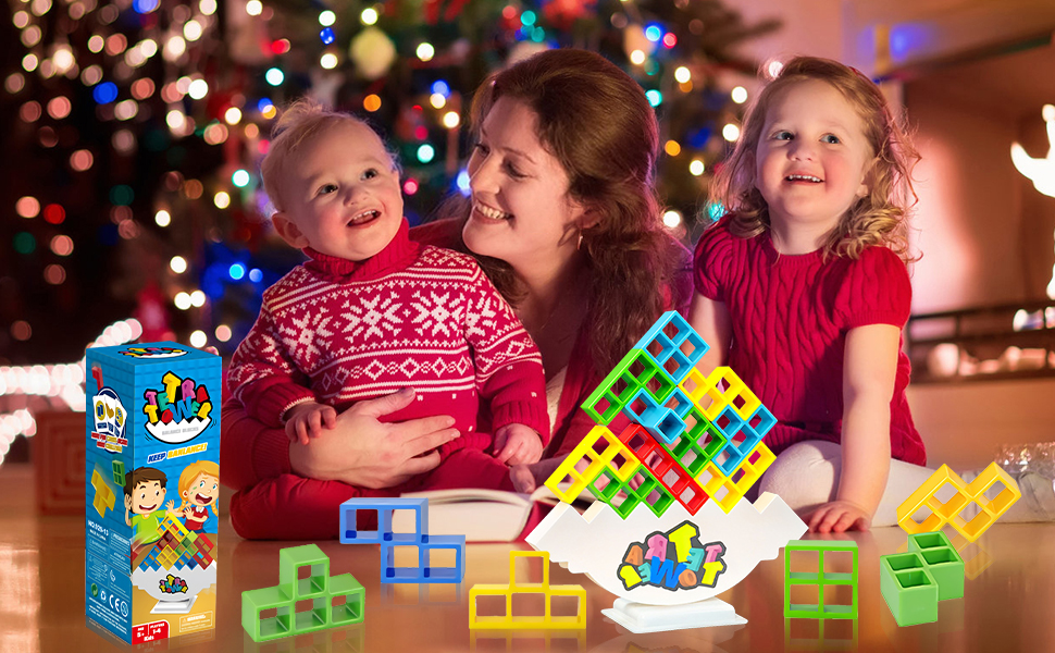 BiBi 48pcs Tetra Tower Balance Stacking Blocks Game Building Blocks Toy ...