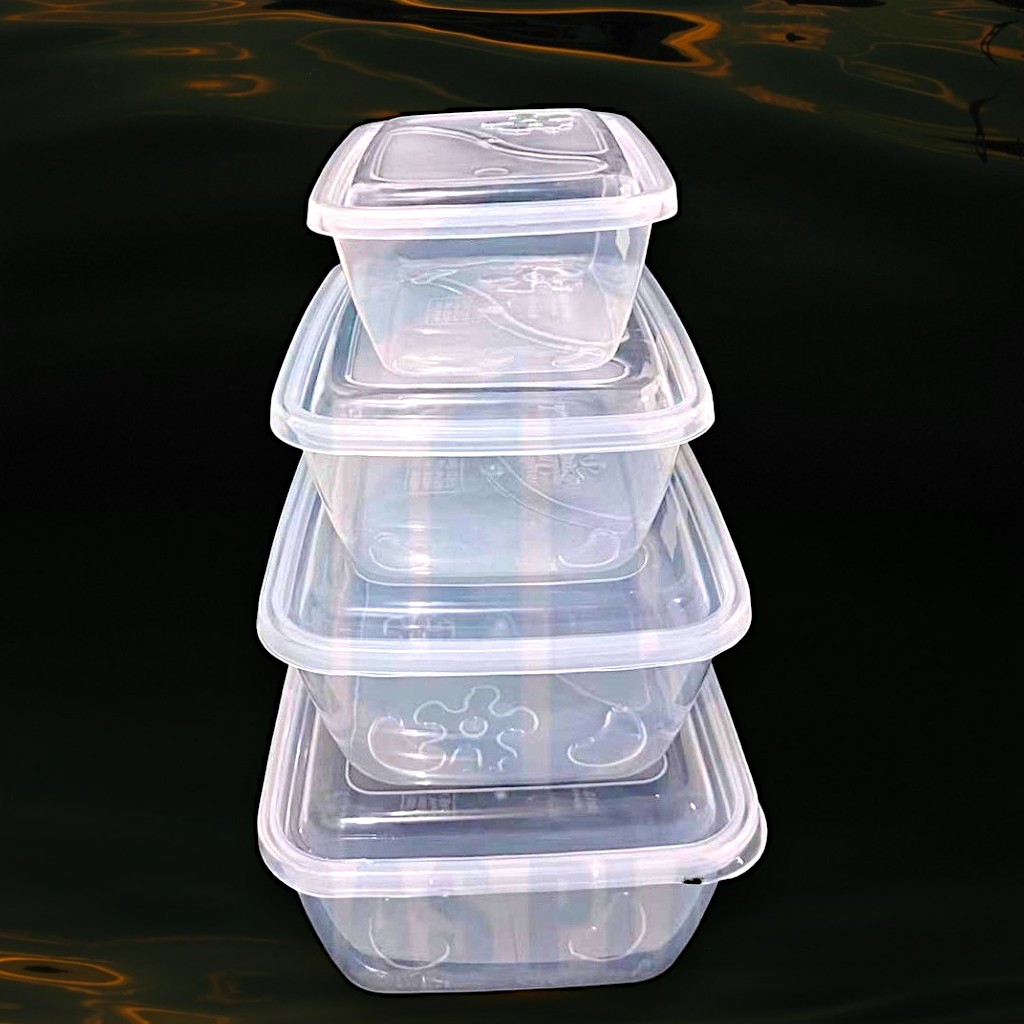 Rectangular Clear Plastic Tupperware Food Keeper/ Transparent Plastic ...