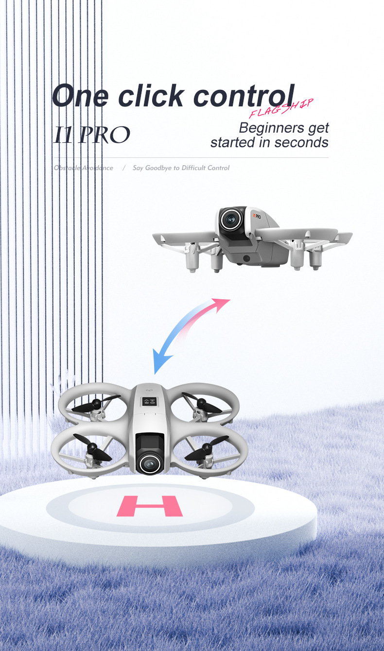 i1 PRO Drone Aerial Camera 4K RC Airplane Hovering Quadcopter Dual ...