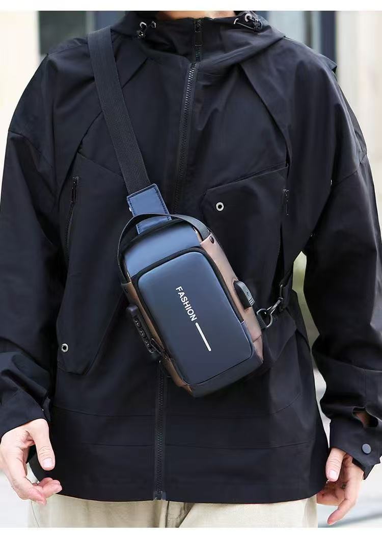SAMBAG#119 Crossbody Bag Men's Bag Leather Chest Bag To Shoulder Bag ...