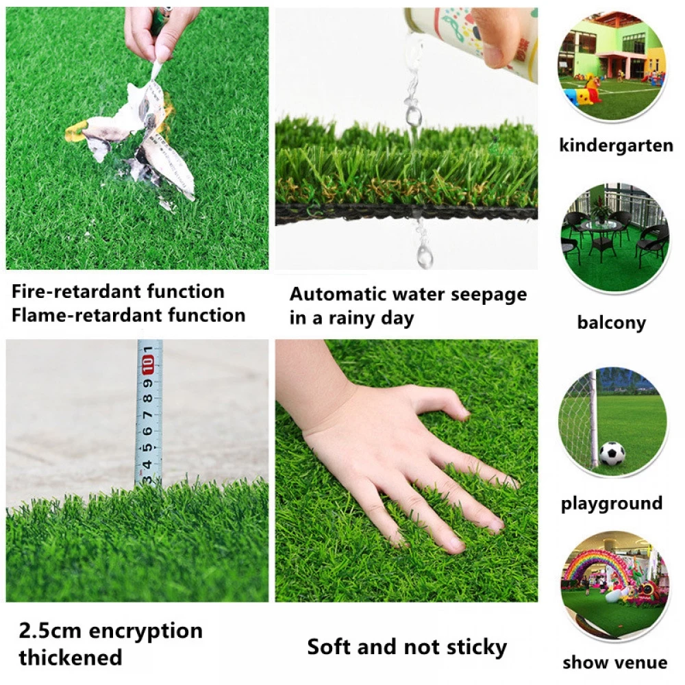 2*3M Artificial grass mat backdrop decoration wall artificial plants ...