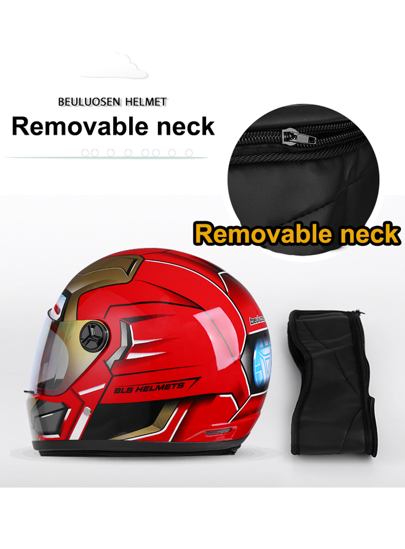 NEVA Kd-52 Iron-Man Kids Helmet For Children 3 Patterns Motorcycle 4 To ...