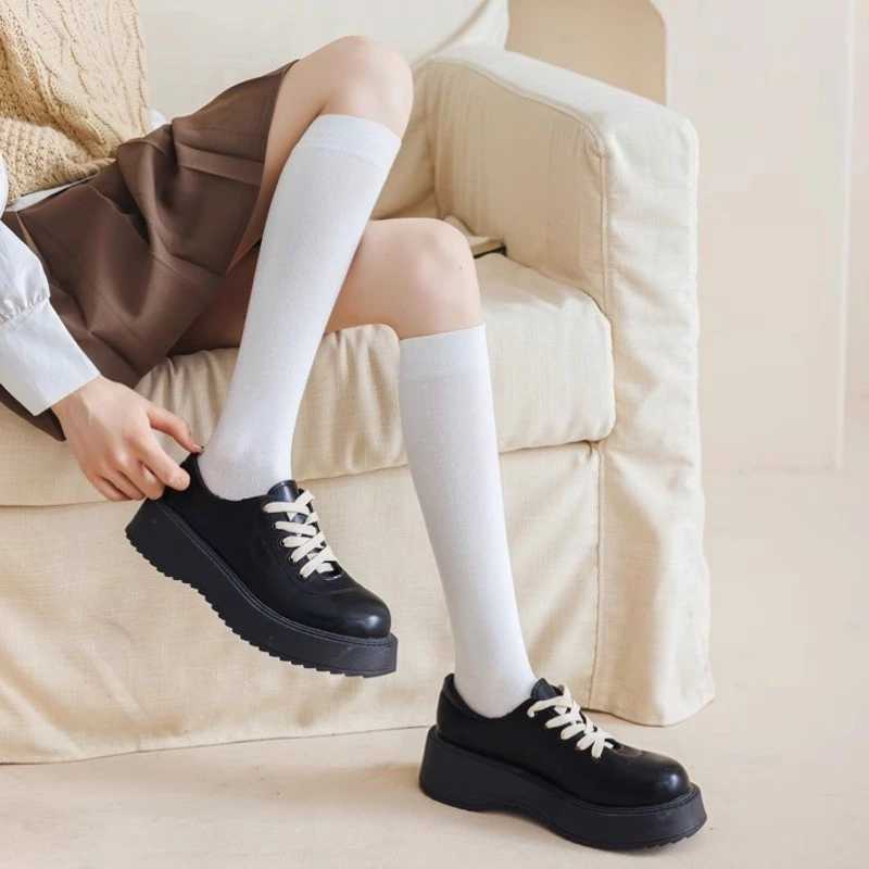 Children's Long Socks Pure White Performance High Cross Knee Male and ...