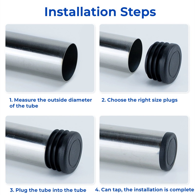 Tubular End Caps Round Tube Plastic Footings Chair Table Furnitures ...