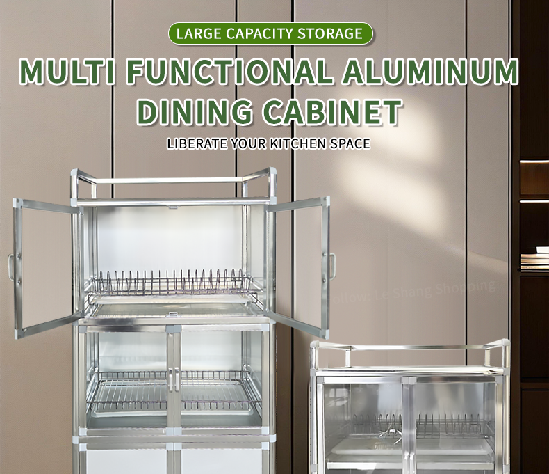 2/3 layer multifunctional kitchen aluminum alloy cabinet ...