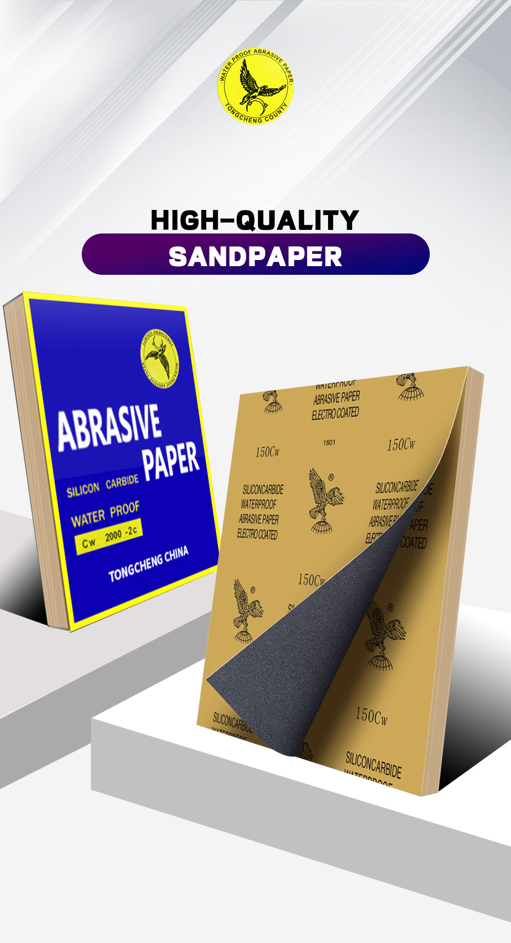 Sandpaper 10 Pcs Waterproof Silicone Carbide Electro Coated Sandpaper ...