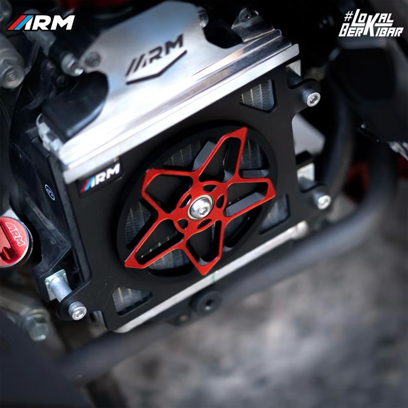 ARM 3D SOINNER RADIATOR COVER STAR FOR HONDA CLICK 125/150 V2 V3 V4 ADV ...