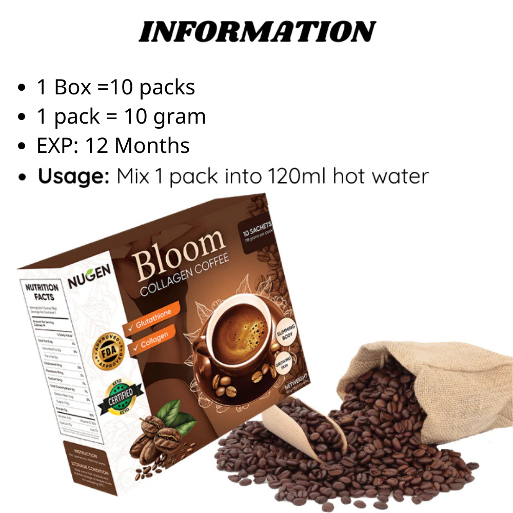 [AVAILABLE] NUGEN Bloom Collagen Coffee Original 100% Robusta Collagen ...