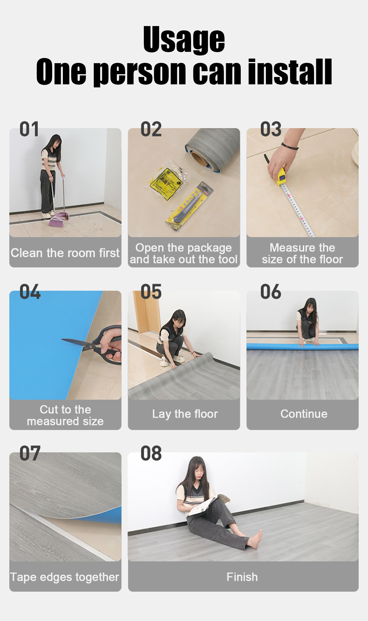 COD Modern Design Rubber Linoleum Floor Mat Vinyl Board Floor Mat ...