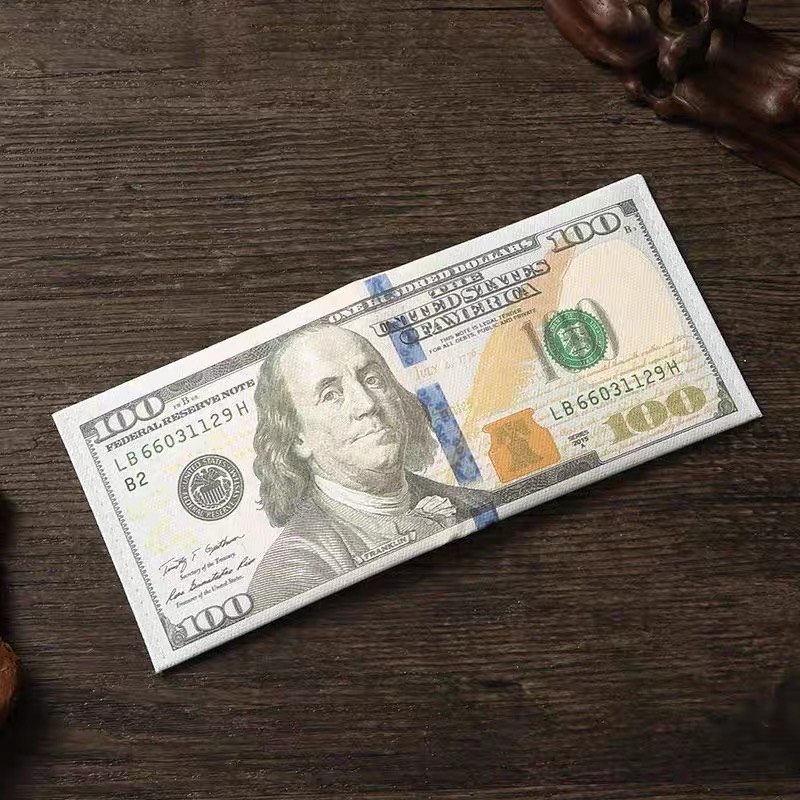 Canvas Material Money Wallet Simulation Banknotes Card Money Wallet ...