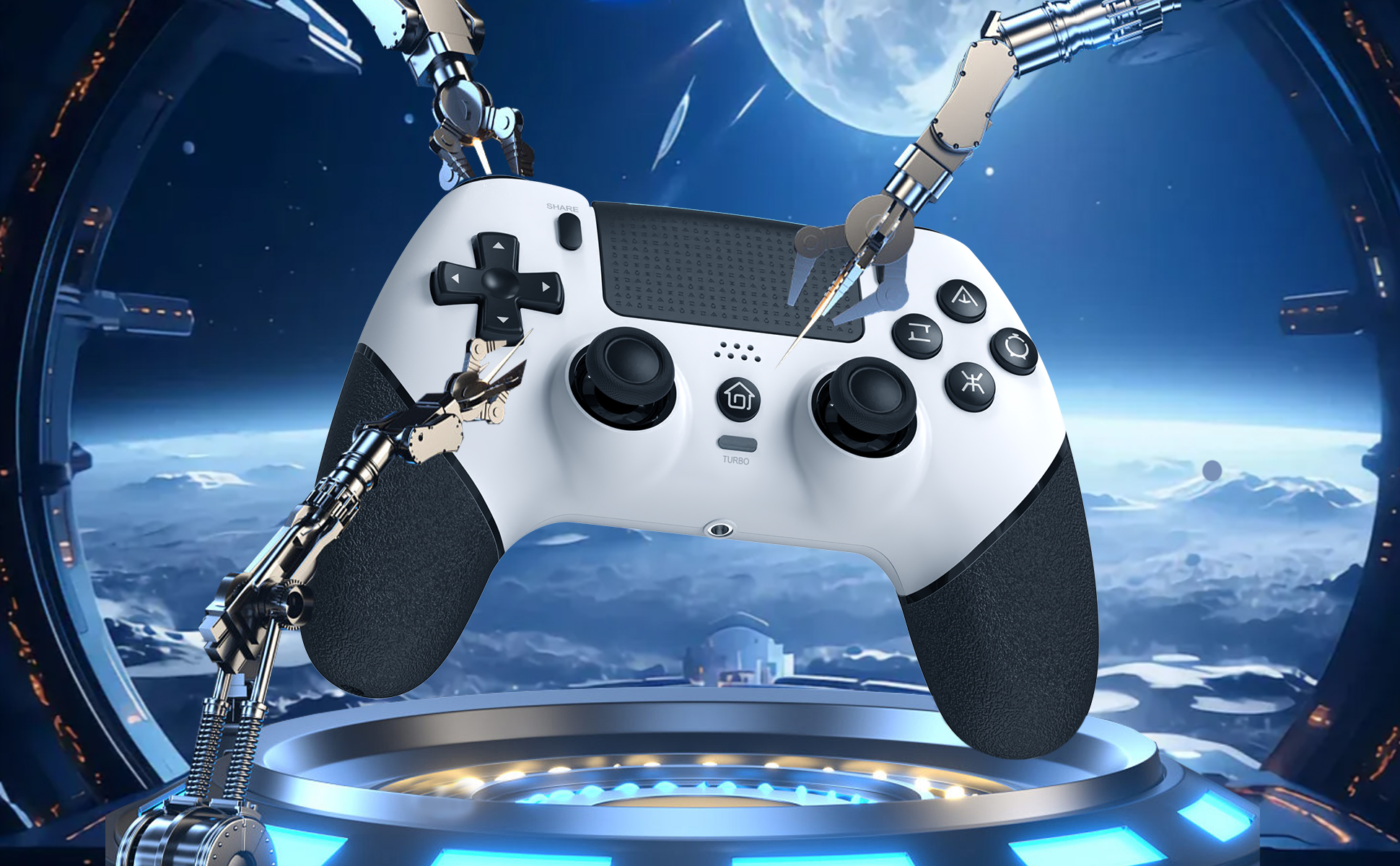 T48 Wireless Bluetooth Dual Shock Controller Hall Effect Sensor ...