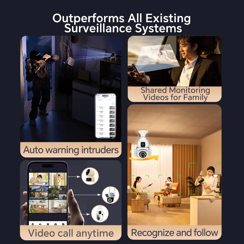 TAPO CCTV Bulb Camera connect phone WiFi Wireless Security 4K 360 3d ...