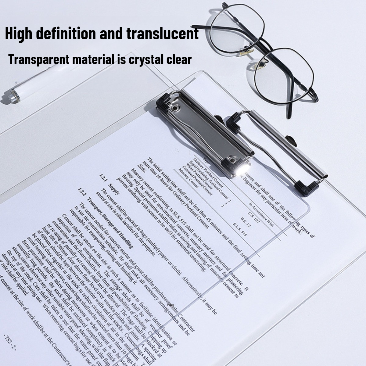 Long Transparent Clipboard With Scale Suspended Bond Paper Writing Pad ...