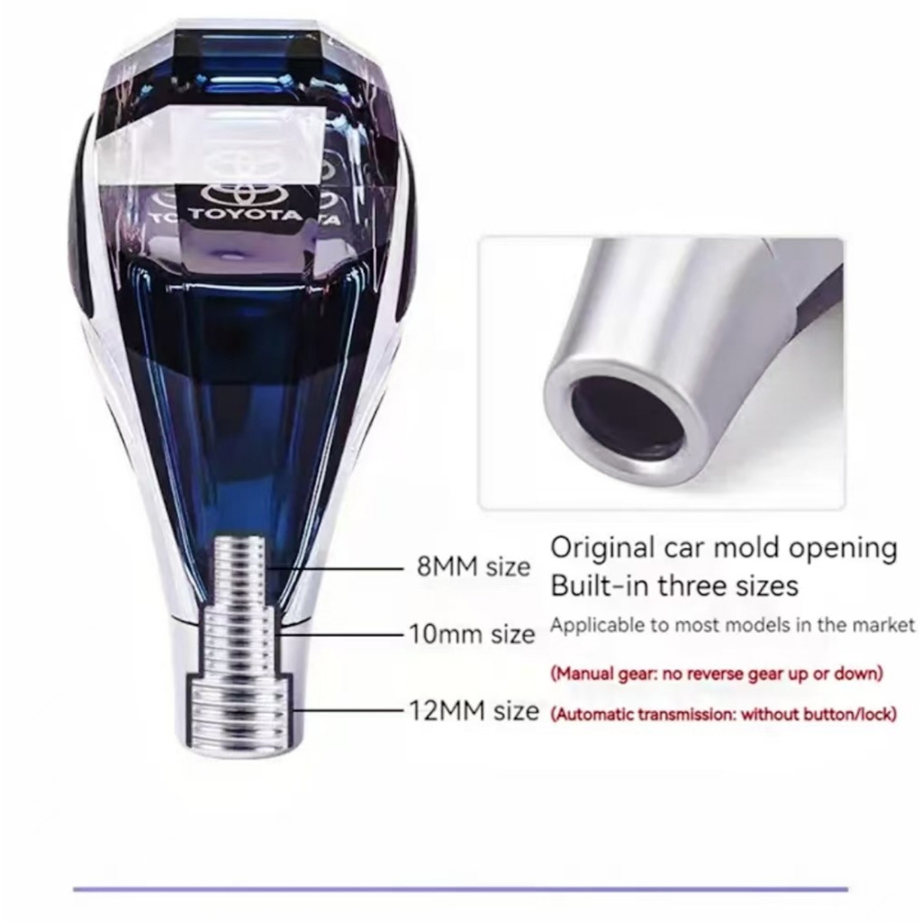 Car Universal LED Crystal Shifter Handles Manual Transmission Gear ...