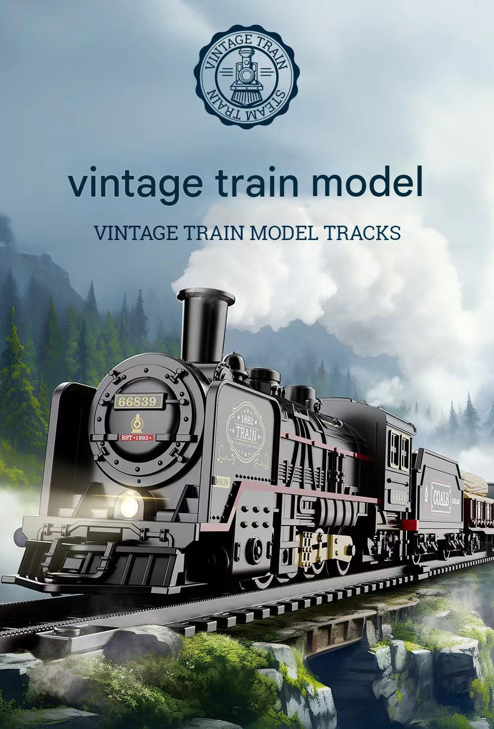 Retro train Electric rail train Simulation train Steam train toy ...