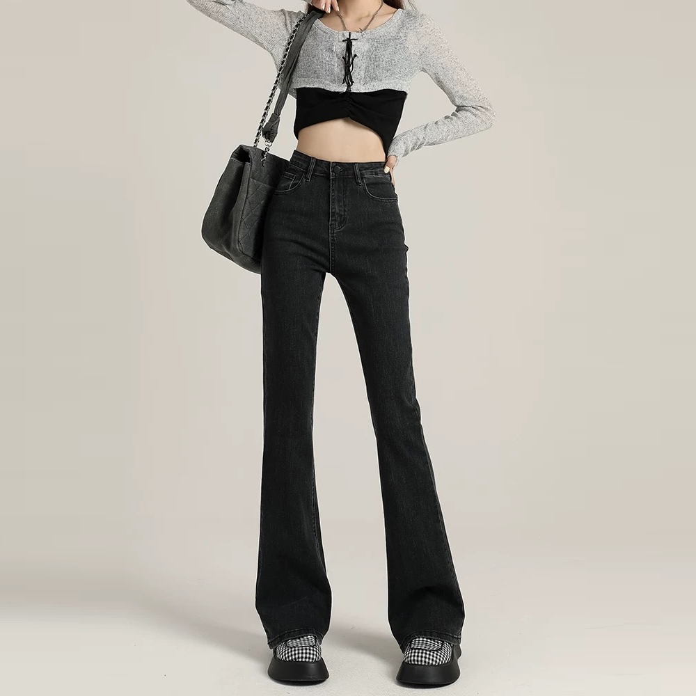 Korean version flared jeans flare jeans for women high waist denim ...