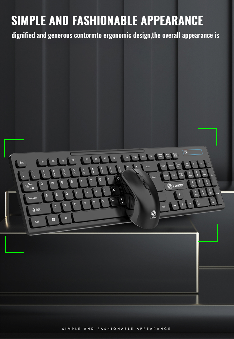 METMI X LIMEIDE W100 104-key wireless keyboard and mouse set for ...