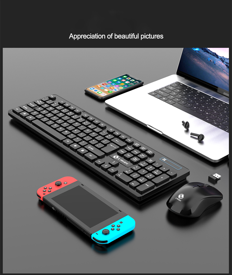 METMI X LIMEIDE W100 104-key wireless keyboard and mouse set for ...