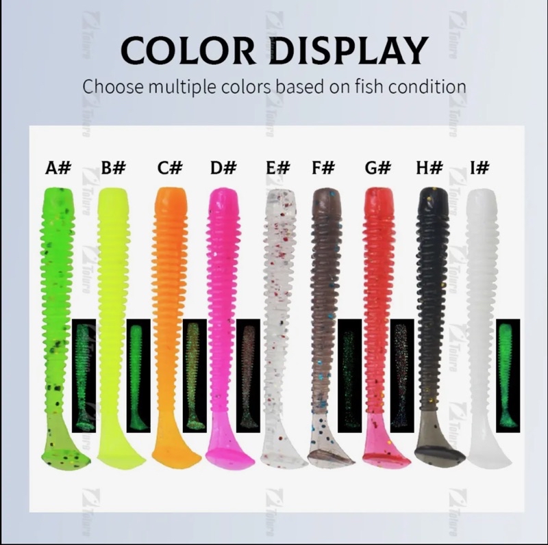 26cm 0.2g Paddle Tail Softbait Ajing Soft Lure 10pcs/pack | Shopee ...