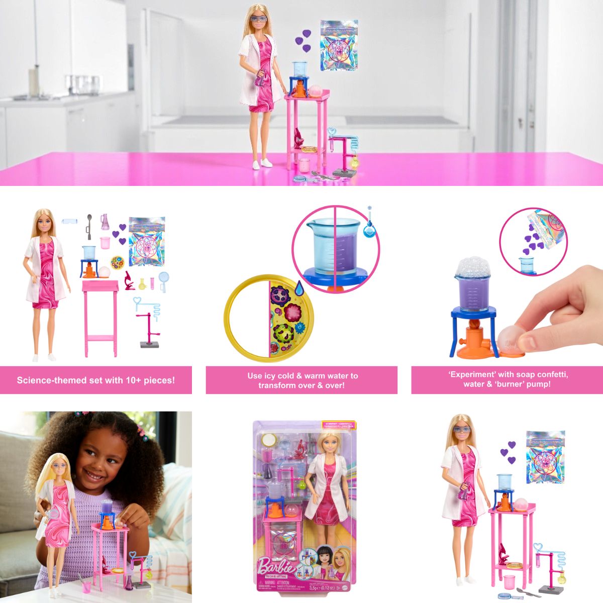 Barbie 65th Career Doll Scientist Doll with Accessories Blonde Fashion ...