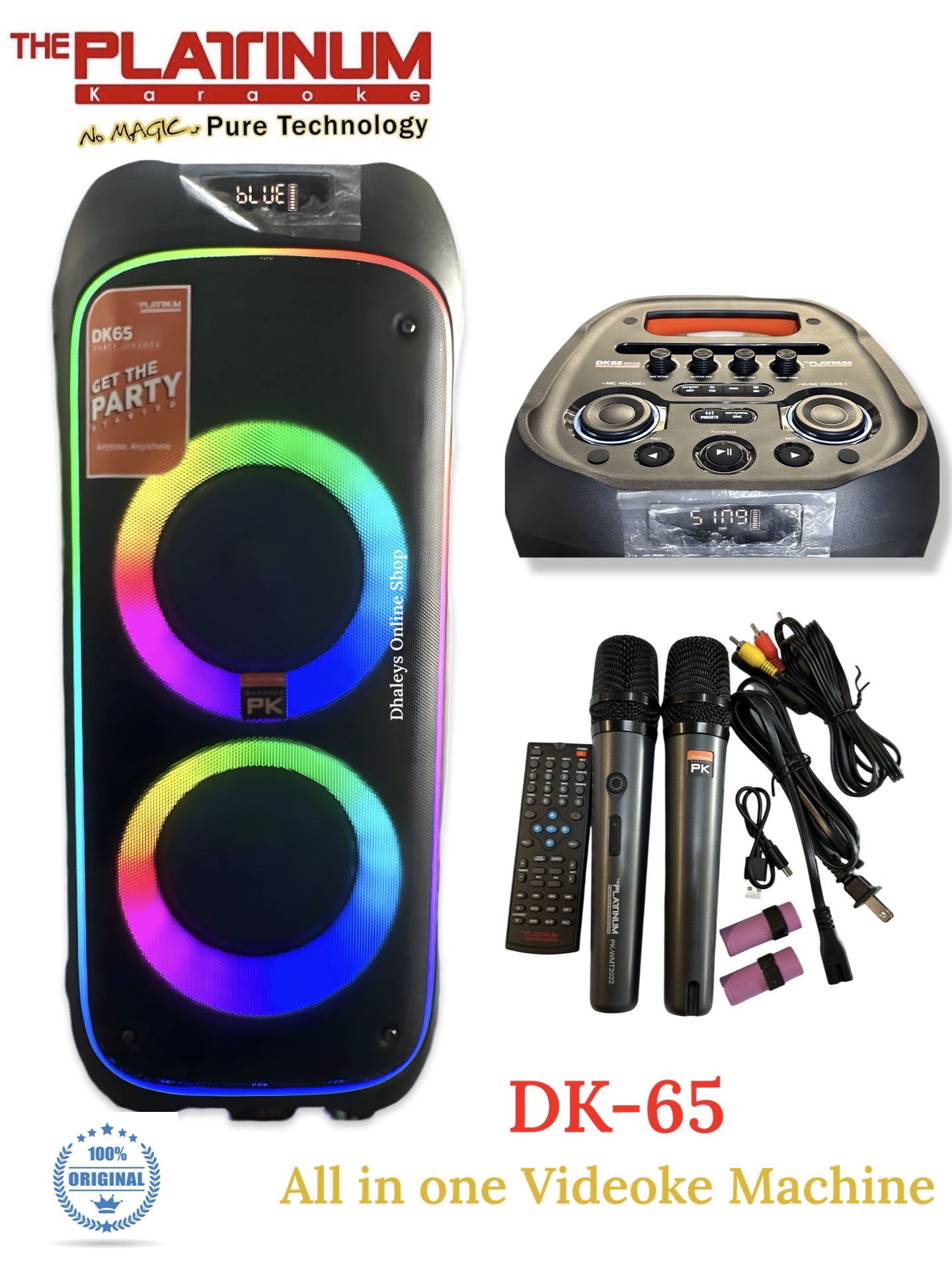 Platinum DK-65 Videoke Party Box All in One karaoke Machine with BT ...