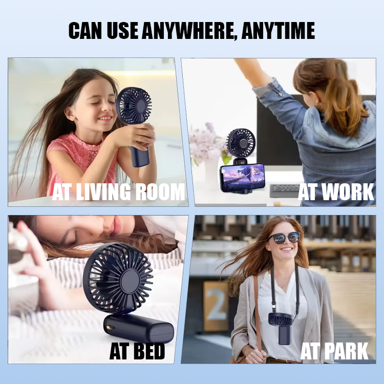 Handheld Mini Fan 6000mAh Portable and Powerful Cooling Powered ...