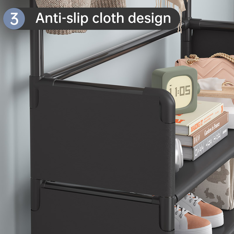 Deli Vusign 80cm Width Five-layer Side Fabric Shoe and Hat Stand ...