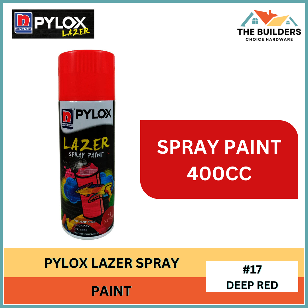 PYLOX #17 DEEP RED ORIGINAL LAZER SPRAY PAINT 400CC | Shopee Philippines