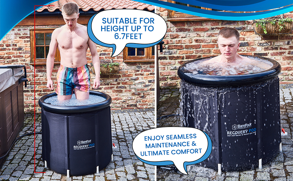 Ice Bath Tub Portable Bathtub Sauna Foldable ICE Tub in Small Spaces ...