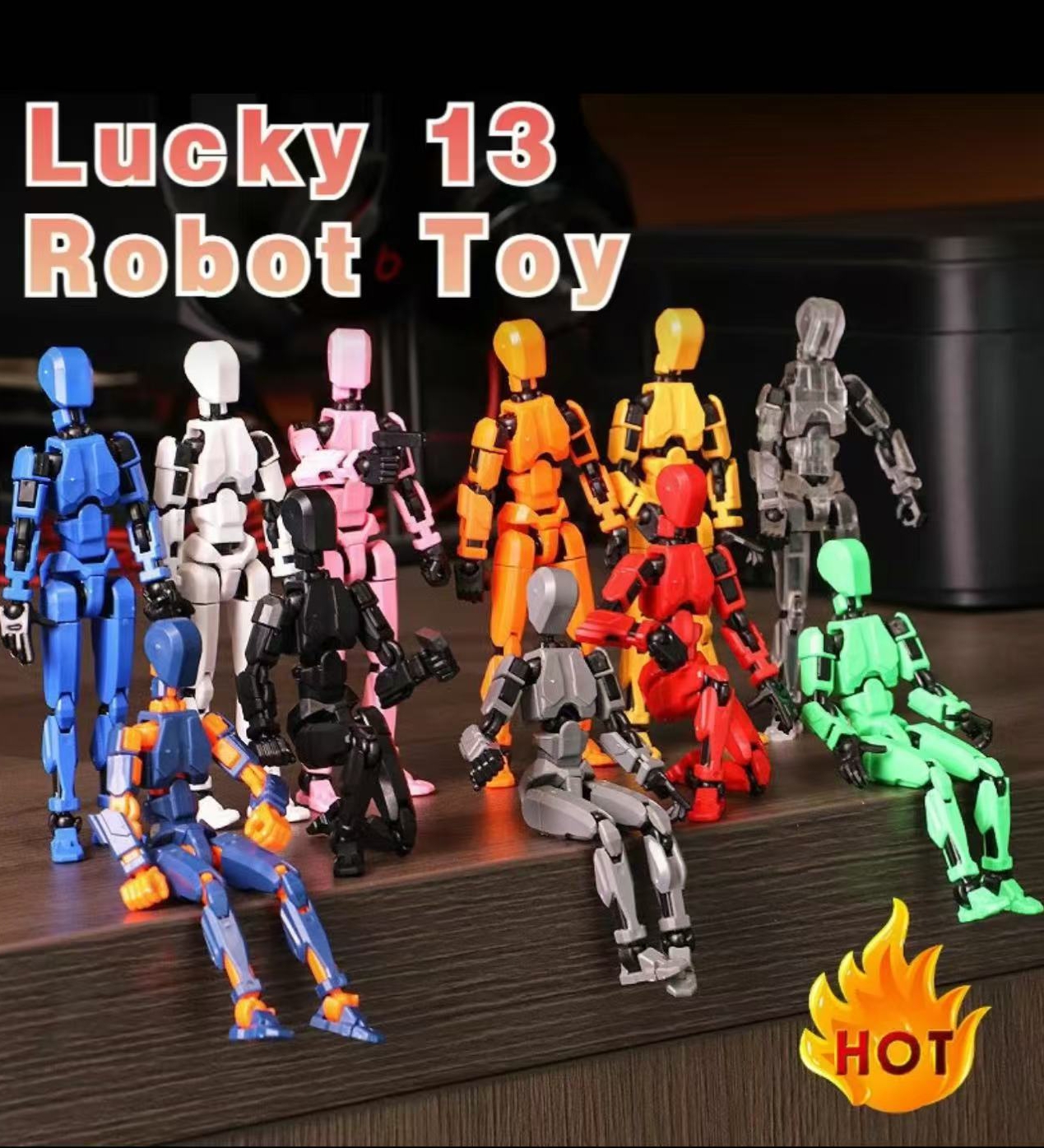 Lucky 13 dummy 13 action figure multi-jointed movable 3D printed toy ...