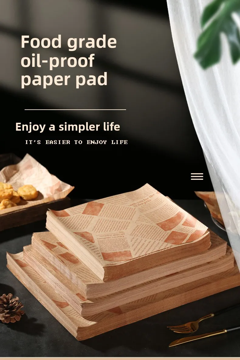 100Pcs Premium Greaseproof Food Paper Bento Cake Paper Ideal Food ...