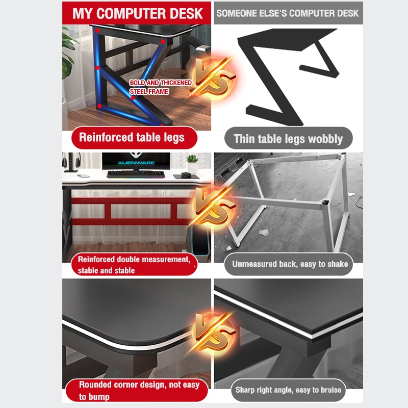 Gaming Table Computer Table Reinforcement 40*20MM legs ErgonomicTable ...