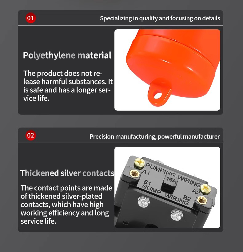 Double ball liquid level switch, water tank liquid level control switch ...