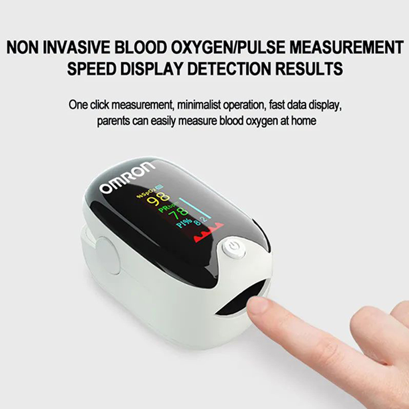 Omron Finger Pulse Oximeter Mini Portable Blood Oxygen & Heart Rate ...